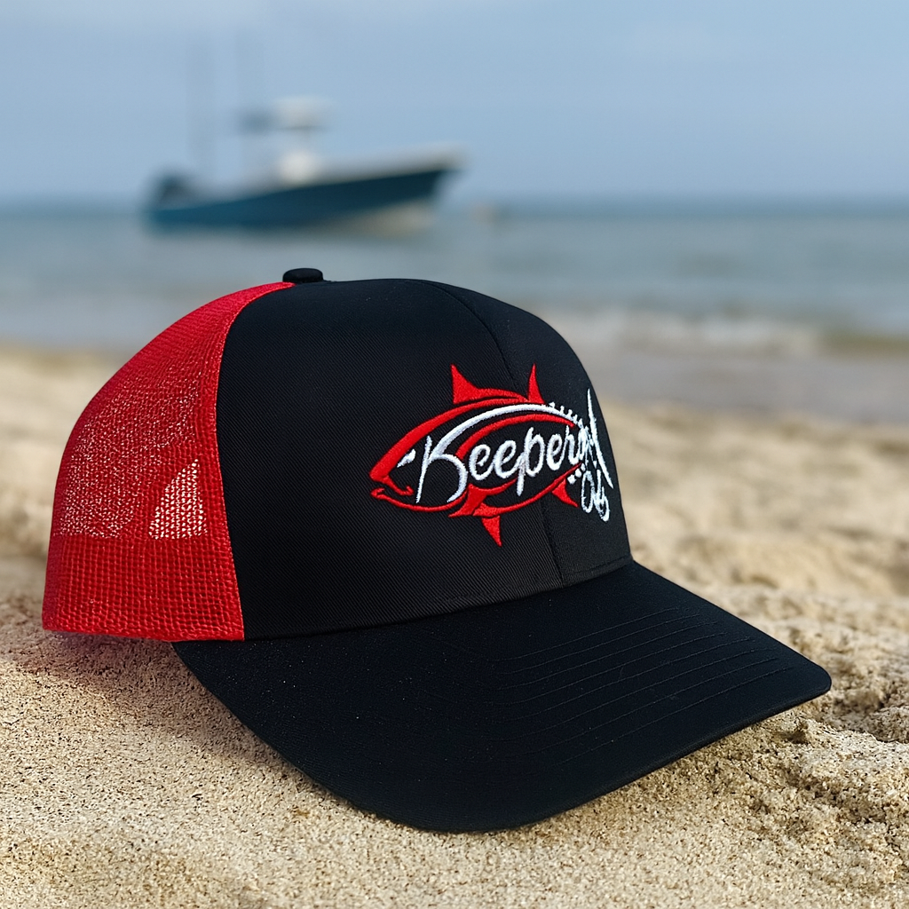 Stealth Trucker Snapback - Black/Red – Keepers Only Co.